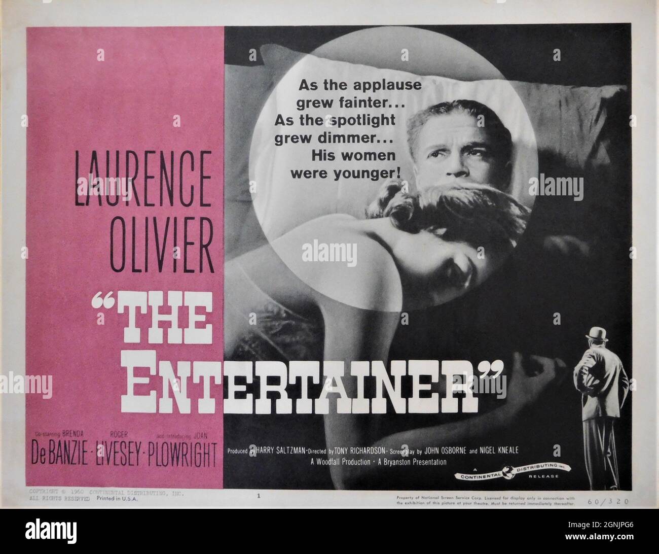 LAURENCE OLIVIER as Archie Rice and SHIRLEY ANNE FIELD in THE ...