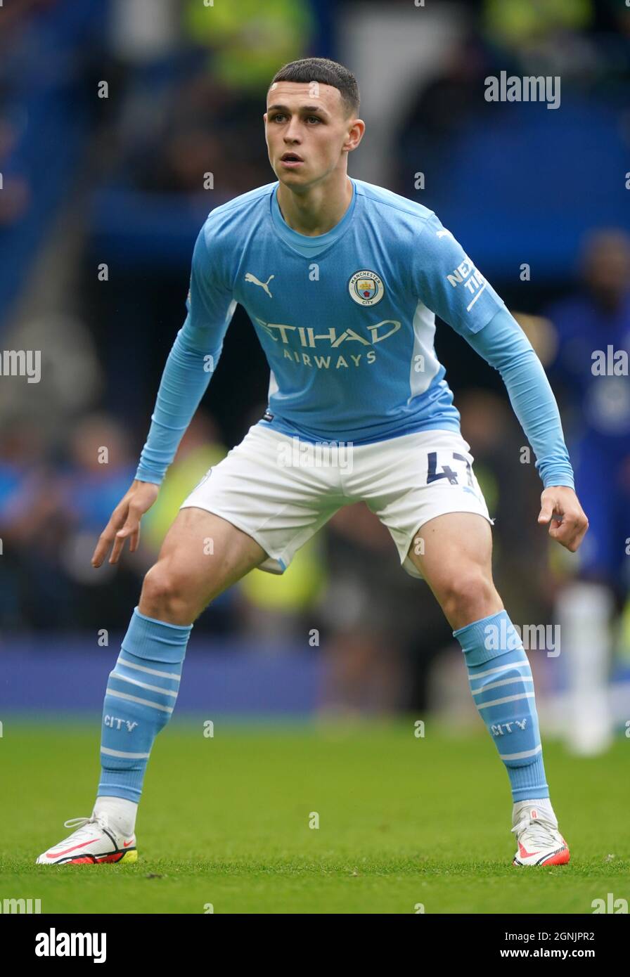 Manchester City's Phil Foden during the Premier League match at ...
