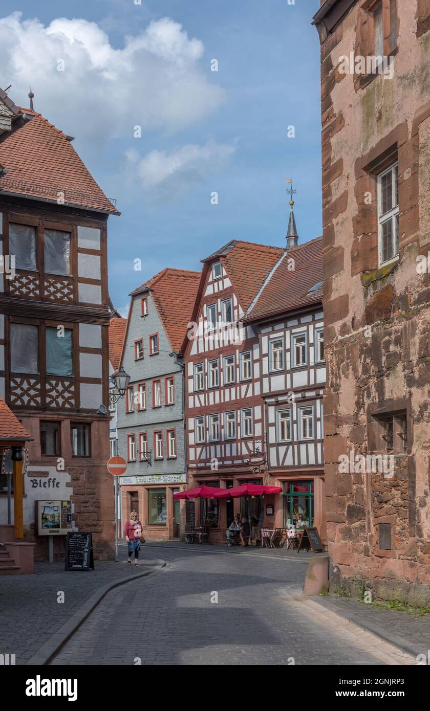 View of the medieval buildings of Büdingen, Hesse, Germany Stock Photo ...