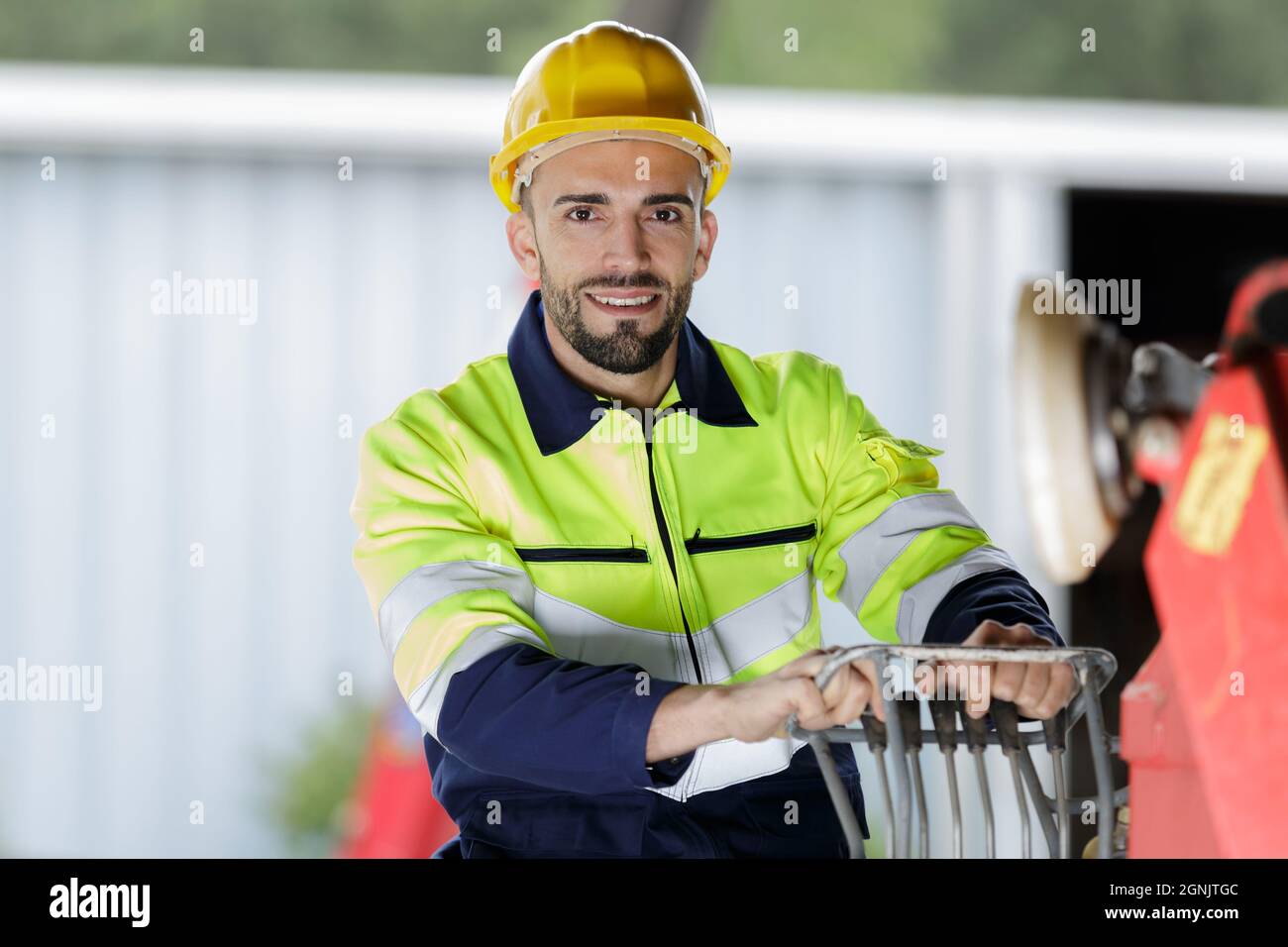 portrait of a male engineer outdoors Stock Photo - Alamy