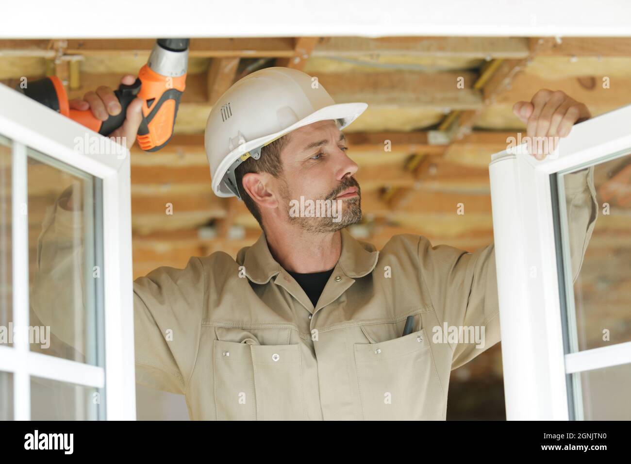 Foreman checking process installation hi-res stock photography and ...