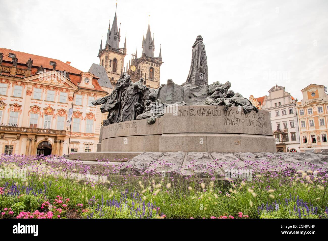 Jan Hus monument is a large stone and bronze memorial sculpture ...
