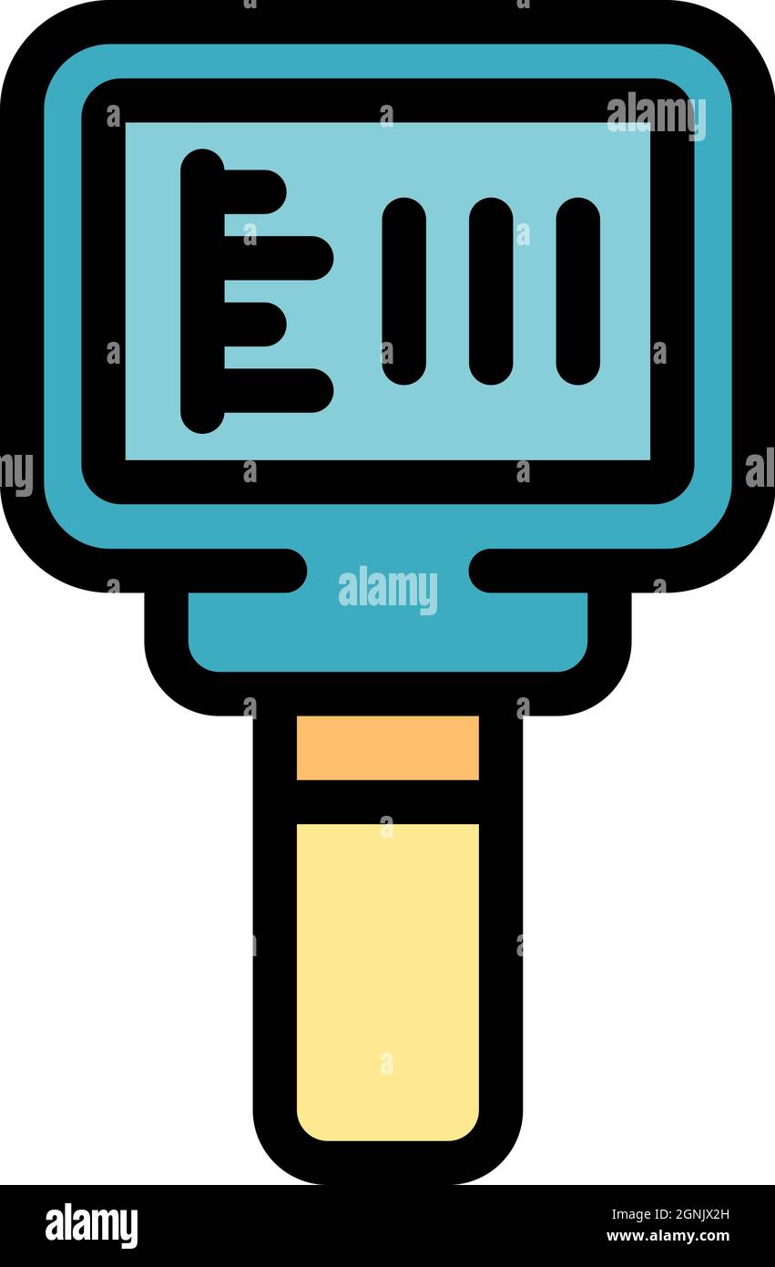 Heating thermal imager icon. Outline heating thermal imager vector icon ...
