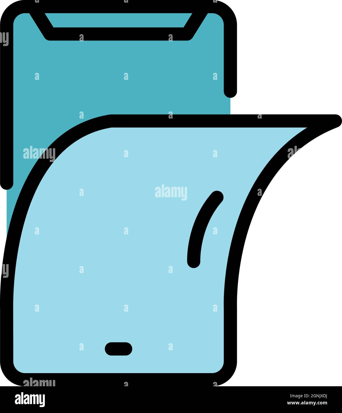Safe screen phone icon. Outline safe screen phone vector icon color ...