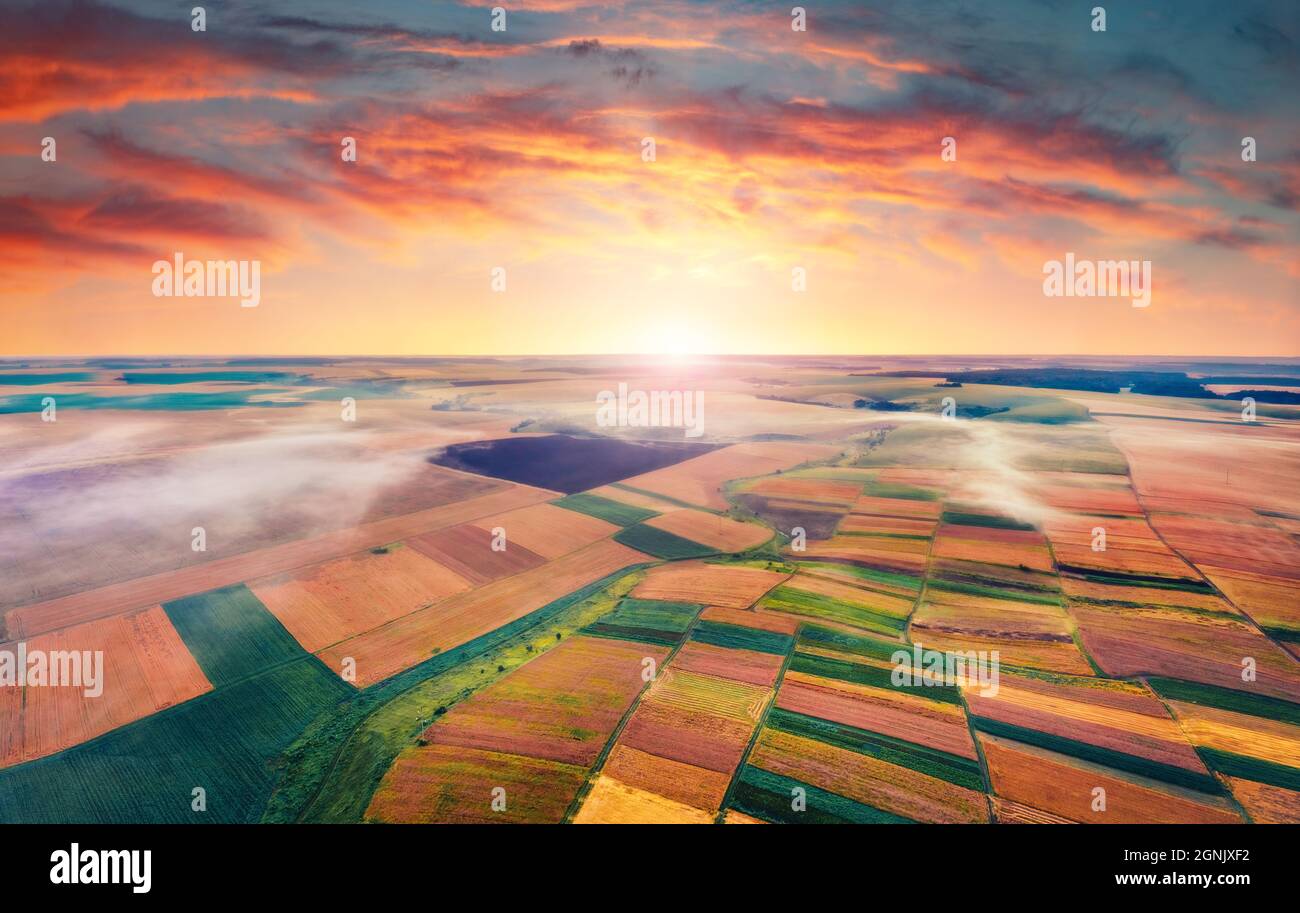 Ukraine breathtaking aerial view fields hi-res stock photography and ...