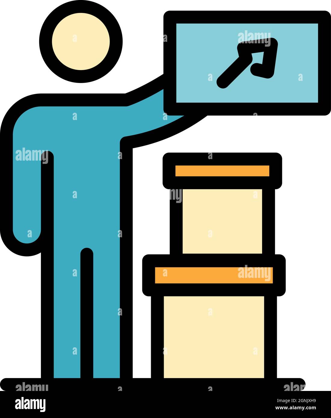 Hitchhiking with bags icon. Outline hitchhiking with bags vector icon ...