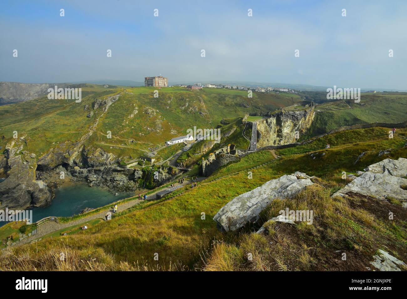 King Arthur's Castle Hotel, Tintagel, Cornwall Stock Photo - Alamy