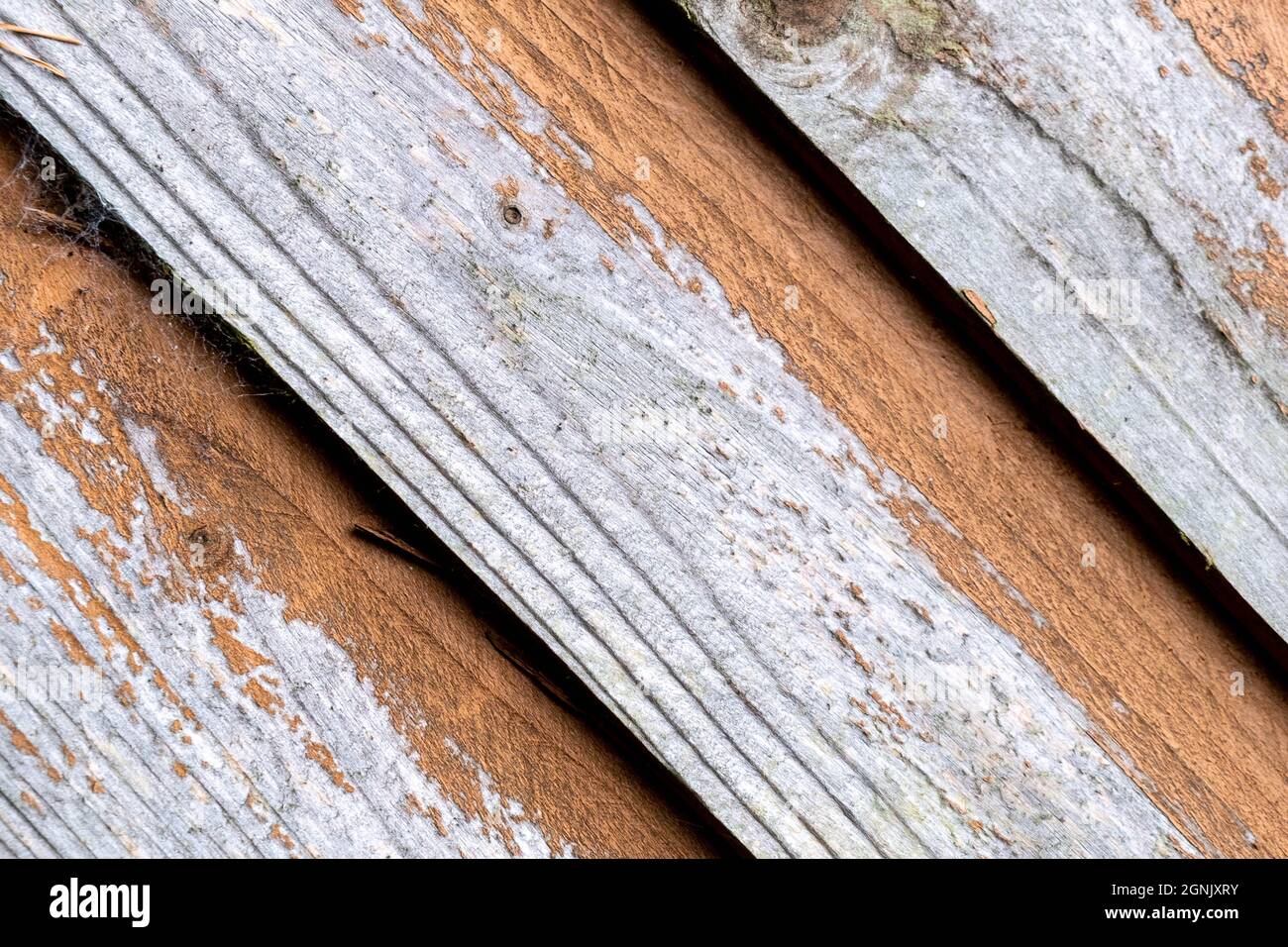Old Weathered Wooden Planks Or Boards On A Garden Shed With Flaking ...