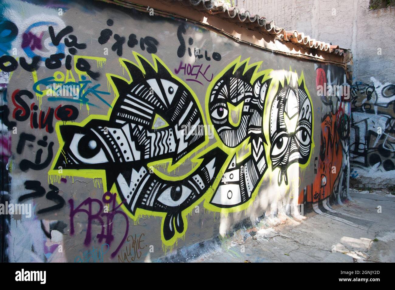 Graffiti on the streets in the center of Athens, Greece Stock Photo - Alamy
