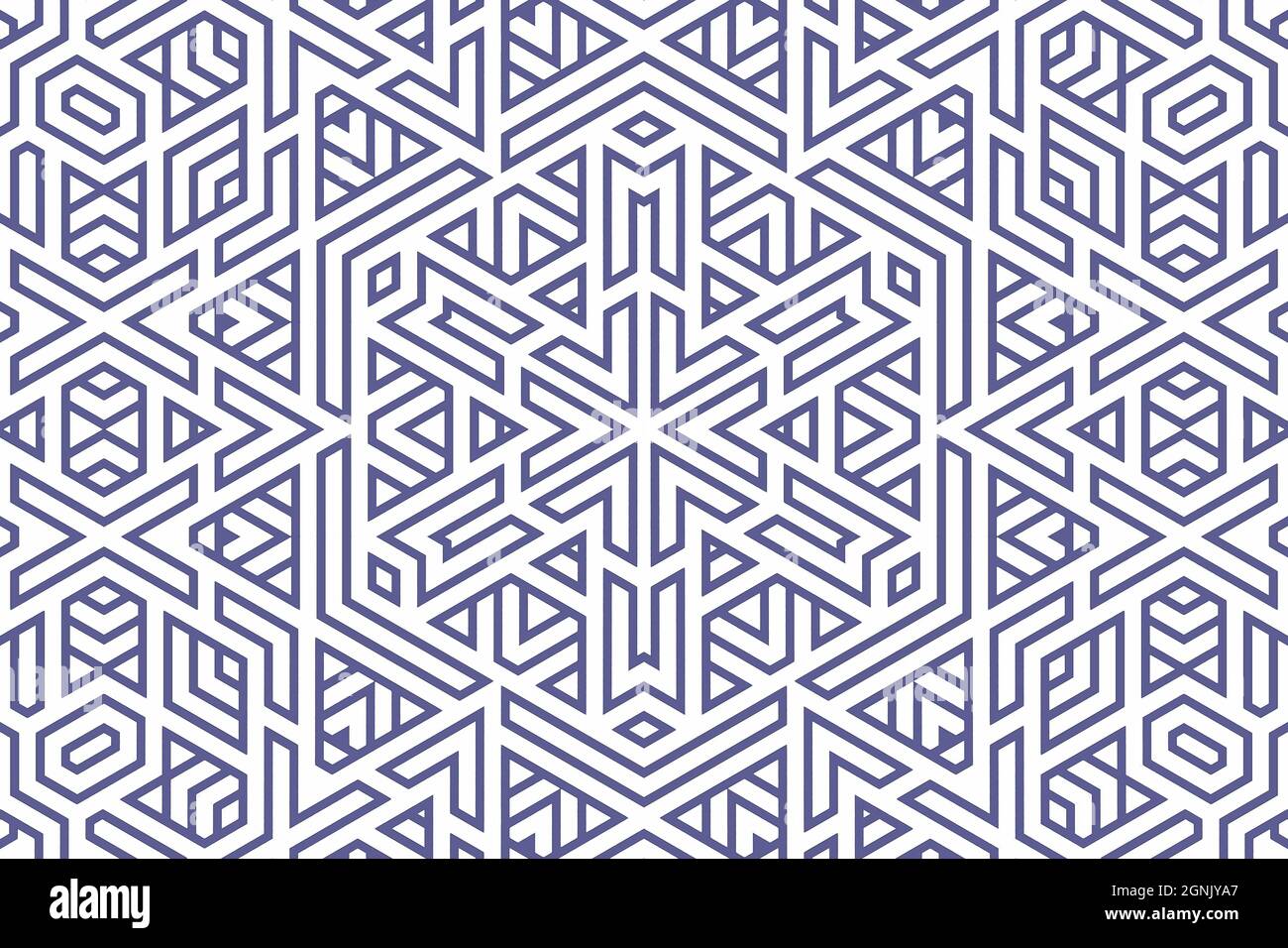 Classic geometric background pattern with blue lines on white ...