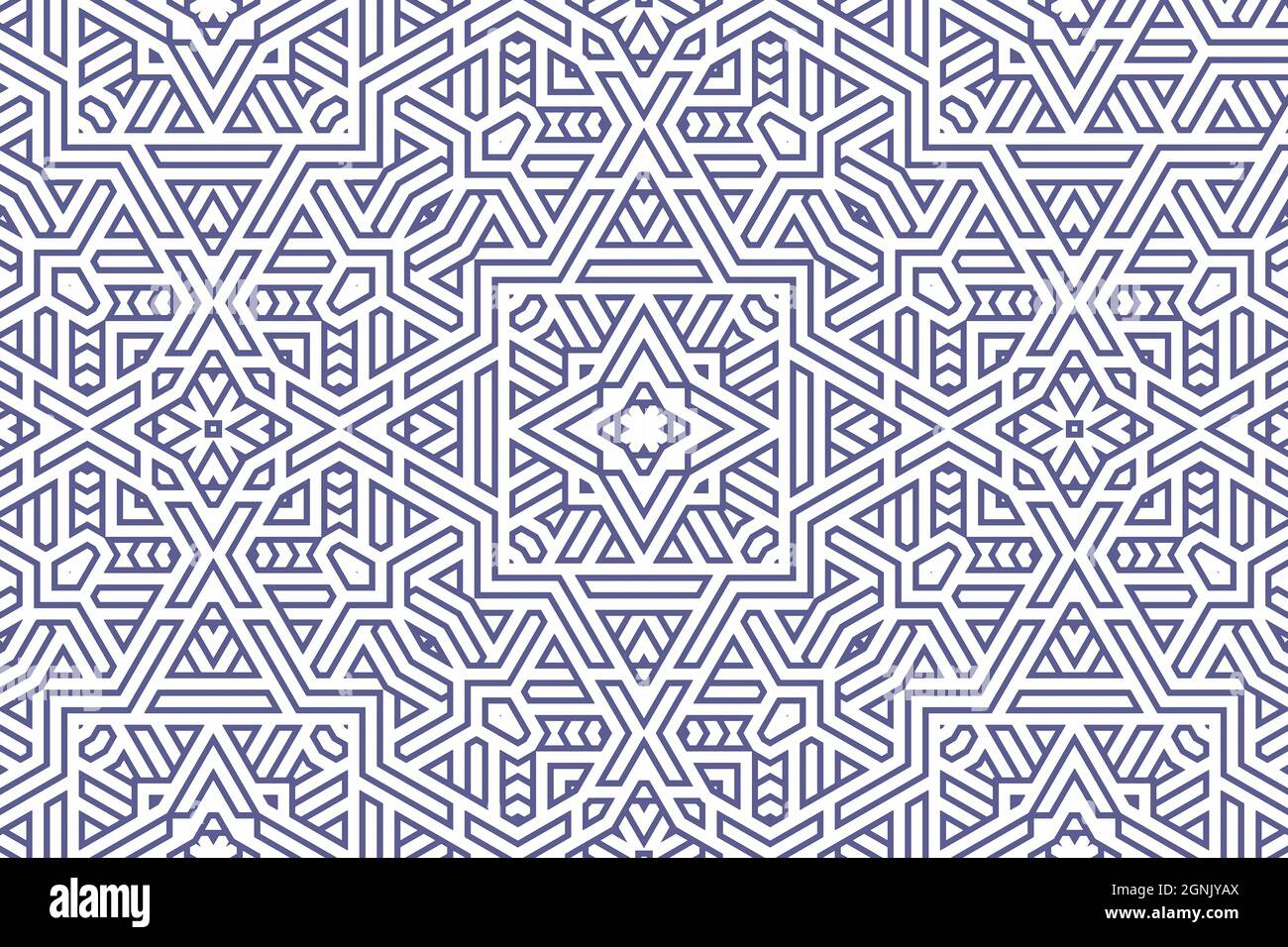 Classic geometric background pattern with blue lines on white ...