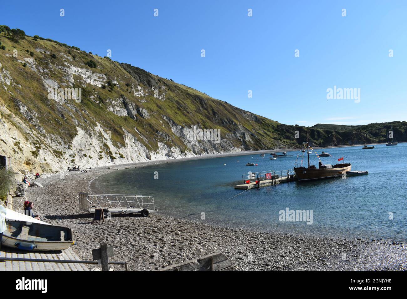 Lulworth Cove Dorset set on the South West Coast Path around the corner ...