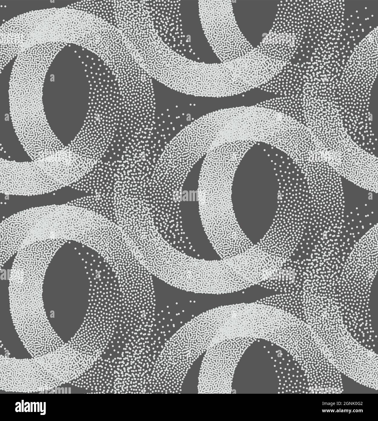 Stipple seamless pattern in retro style on grey background. Vector ...