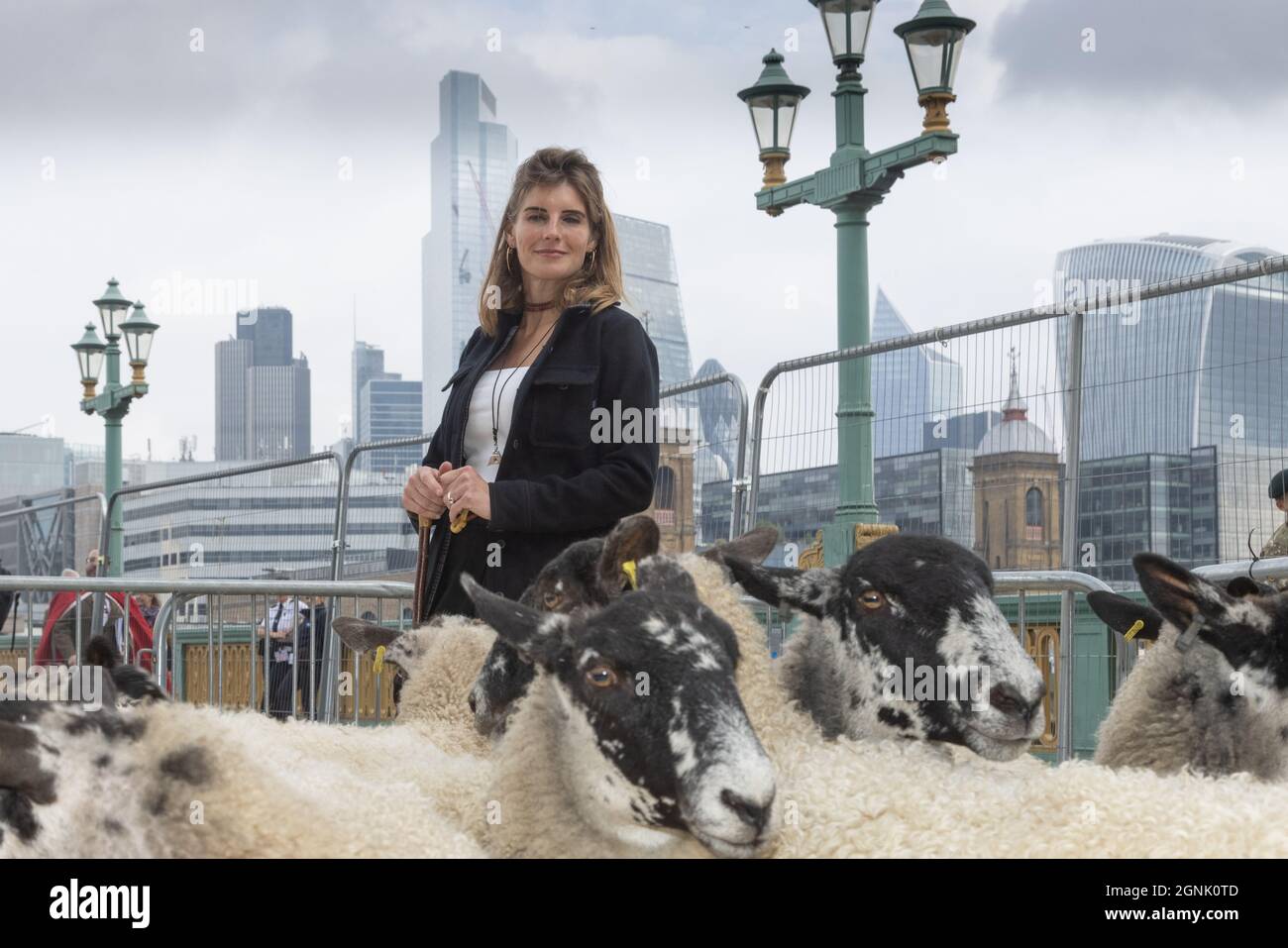 Southwark Bridge, London, UK. 26th Sept 2021. Amanda Owen, the ...