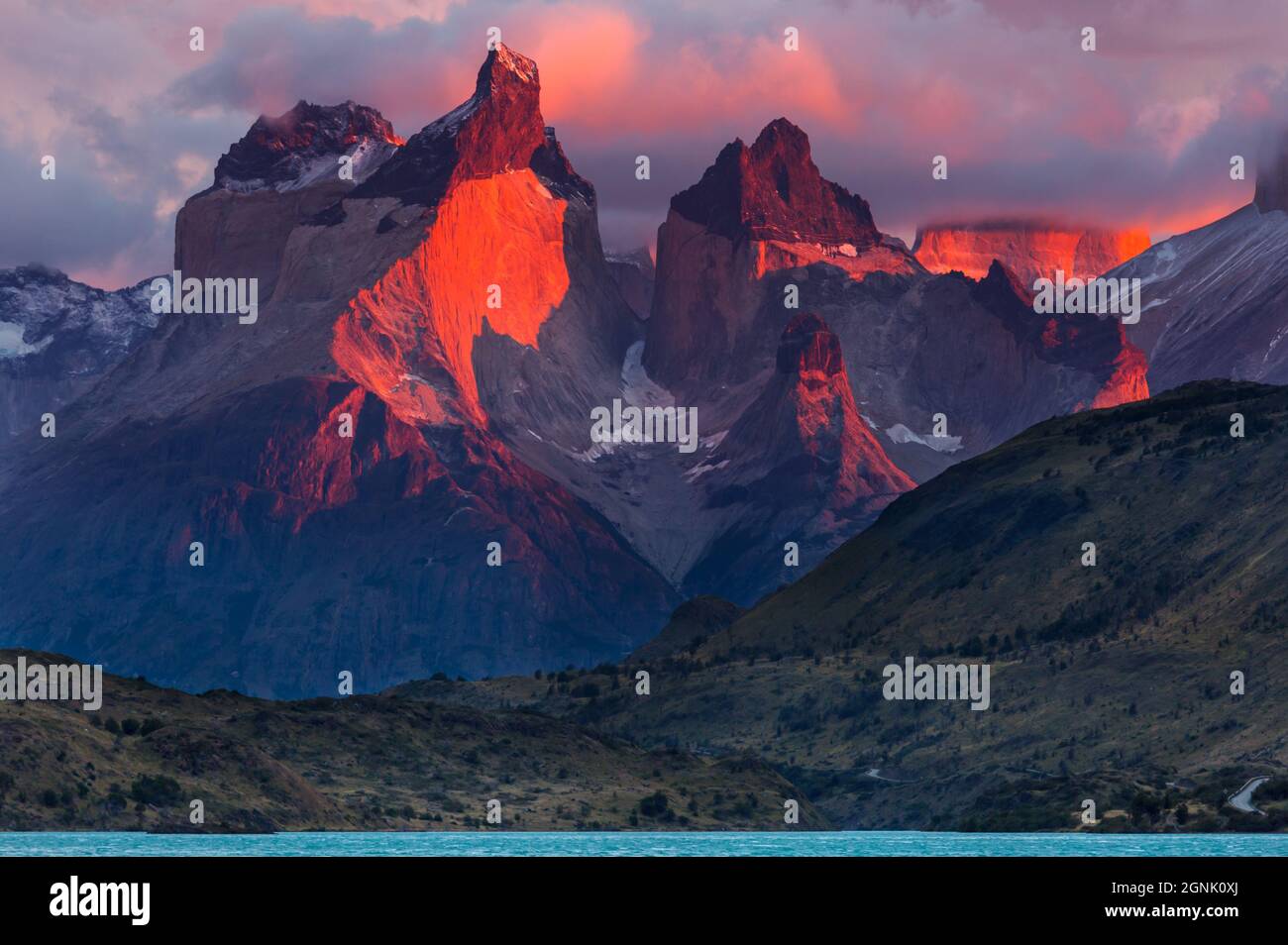 Beautiful mountain landscapes in Torres Del Paine National Park, Chile ...