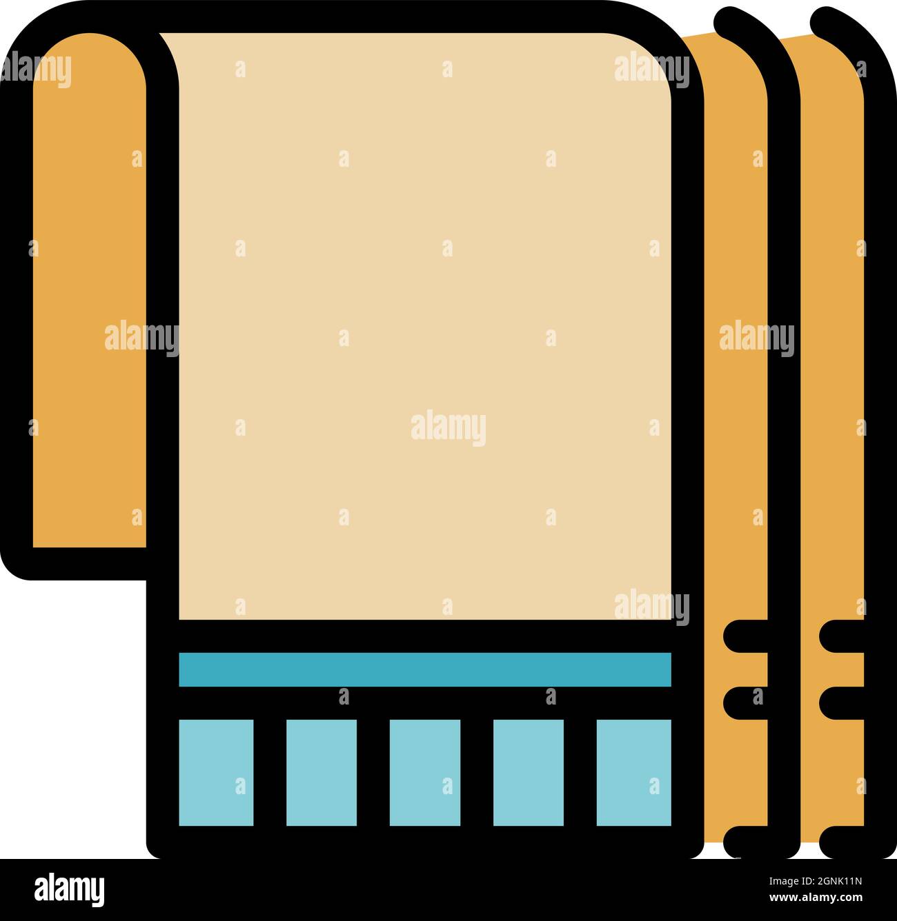 Wall insulation icon. Outline wall insulation vector icon color flat ...