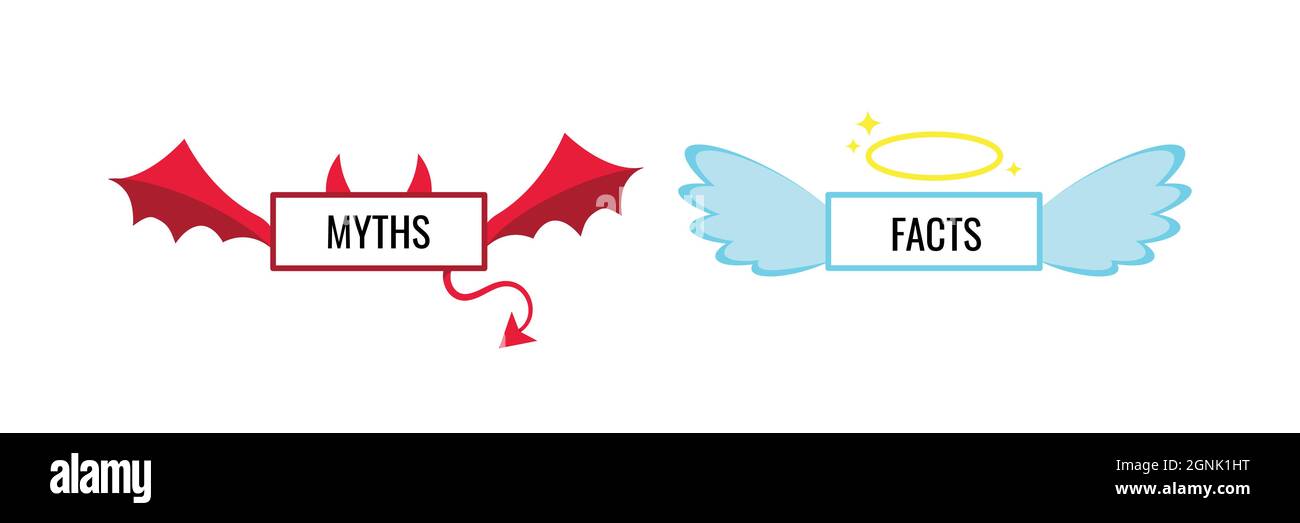 Fact and myth icon vector set illustration Stock Vector Image & Art - Alamy