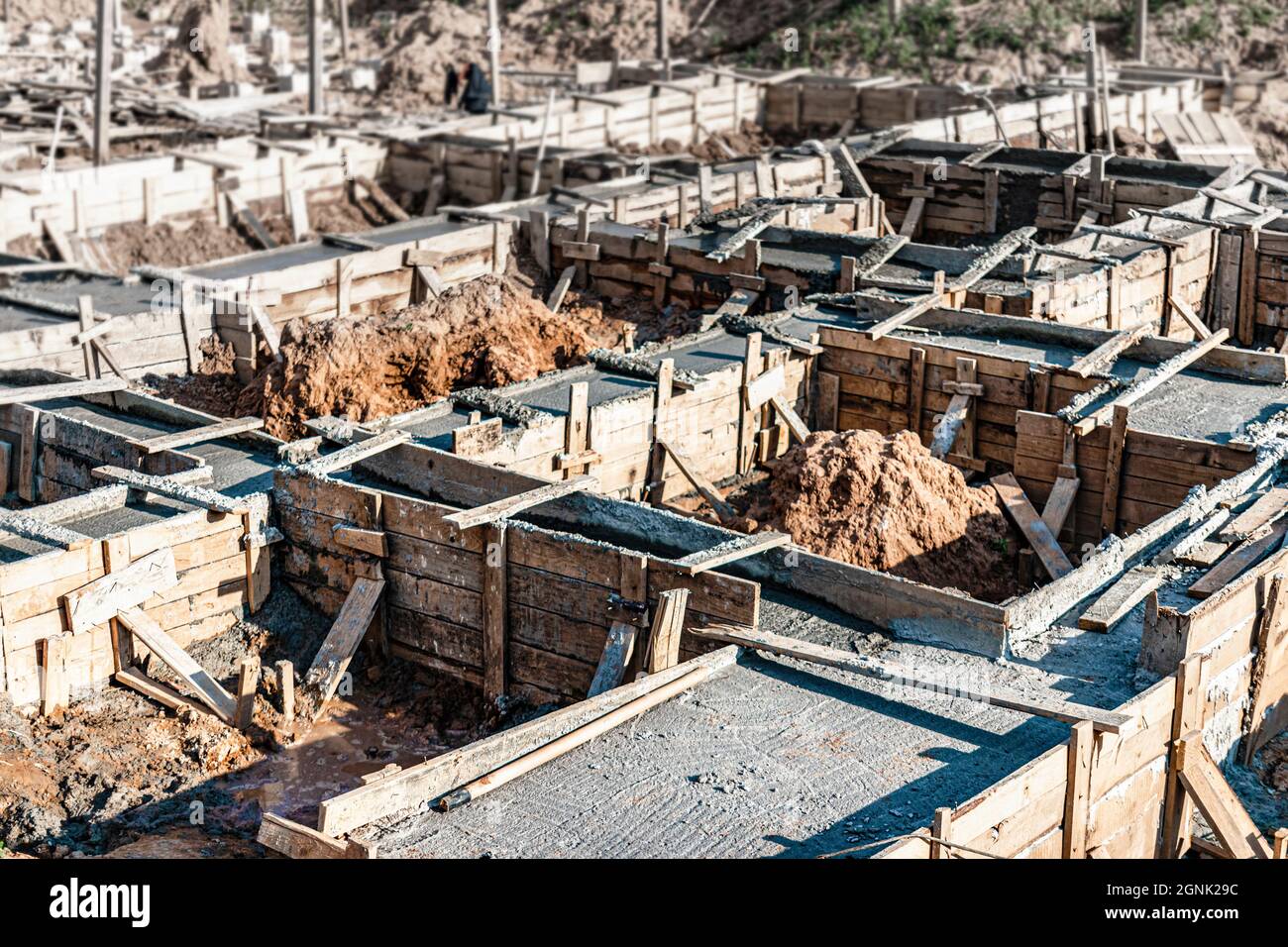 Steel reinforcement rebar strip foundation High Resolution Stock ...