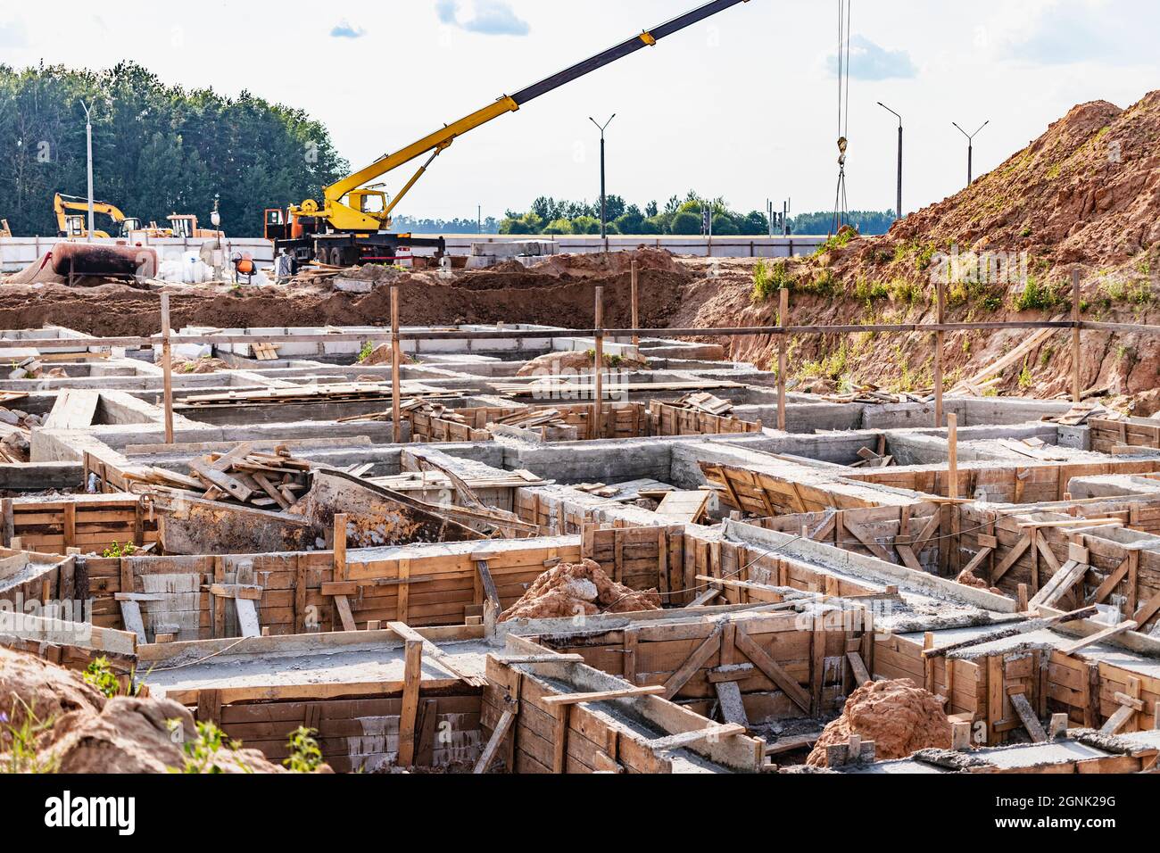 Steel reinforcement rebar strip foundation High Resolution Stock ...