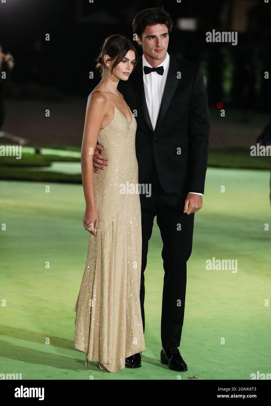 LOS ANGELES, CALIFORNIA, USA - SEPTEMBER 25: Model Kaia Gerber wearing ...