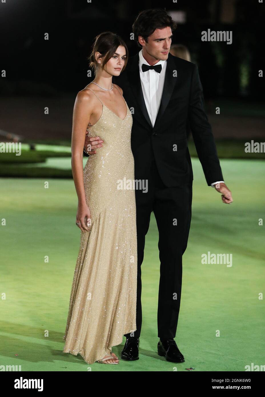 LOS ANGELES, CALIFORNIA, USA - SEPTEMBER 25: Model Kaia Gerber wearing ...