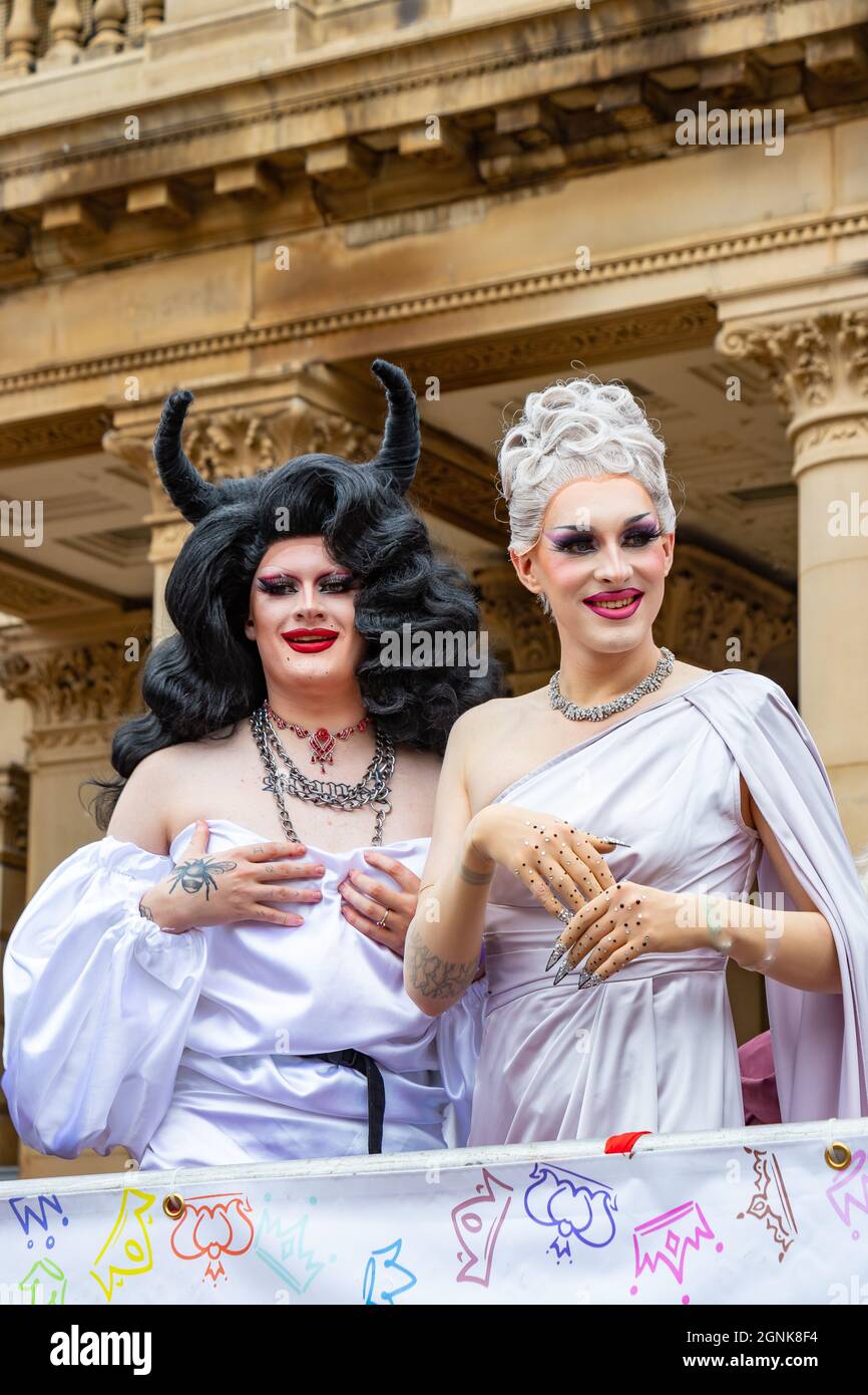 drag queens enjoying the parade at Birmingham Pride Saturday 25th ...