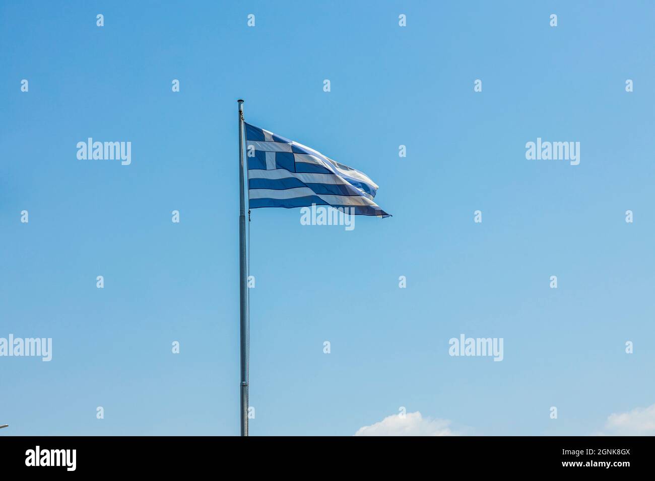 Greece silk flag hi-res stock photography and images - Alamy