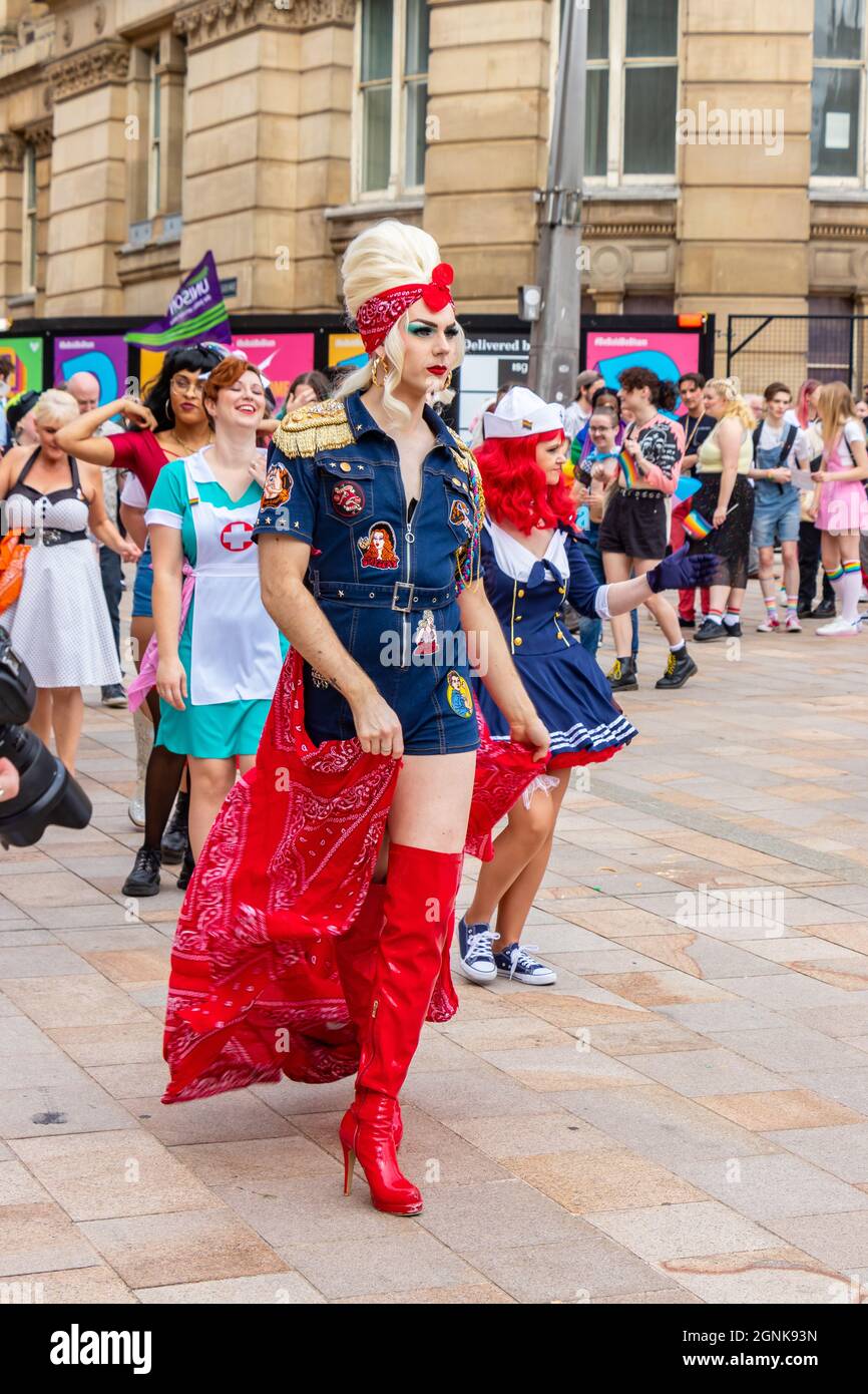 drag queen enjoying the parade at Birmingham Pride Saturday 25th ...