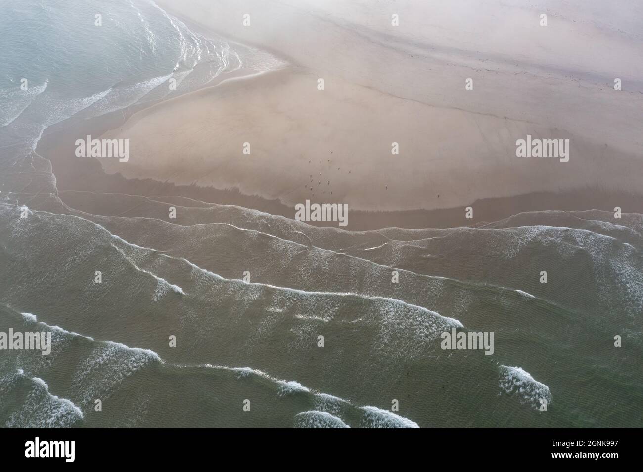 The cold, nutrient-filled water of the Atlantic Ocean washes onto a ...