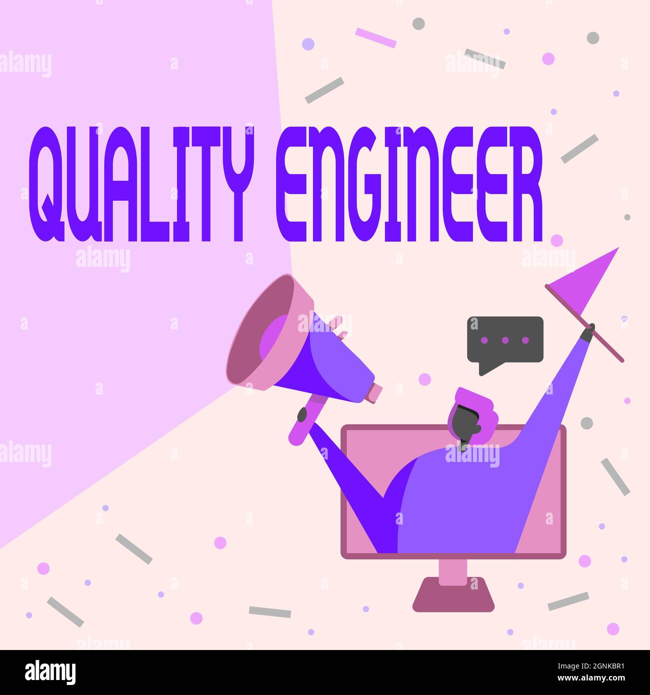 Text showing inspiration Quality Engineer. Concept meaning ensure the ...