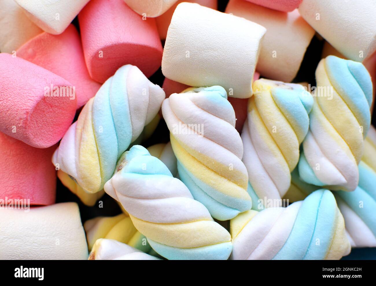 Multi-colored marshmallows. Background or texture of colorful pink and ...