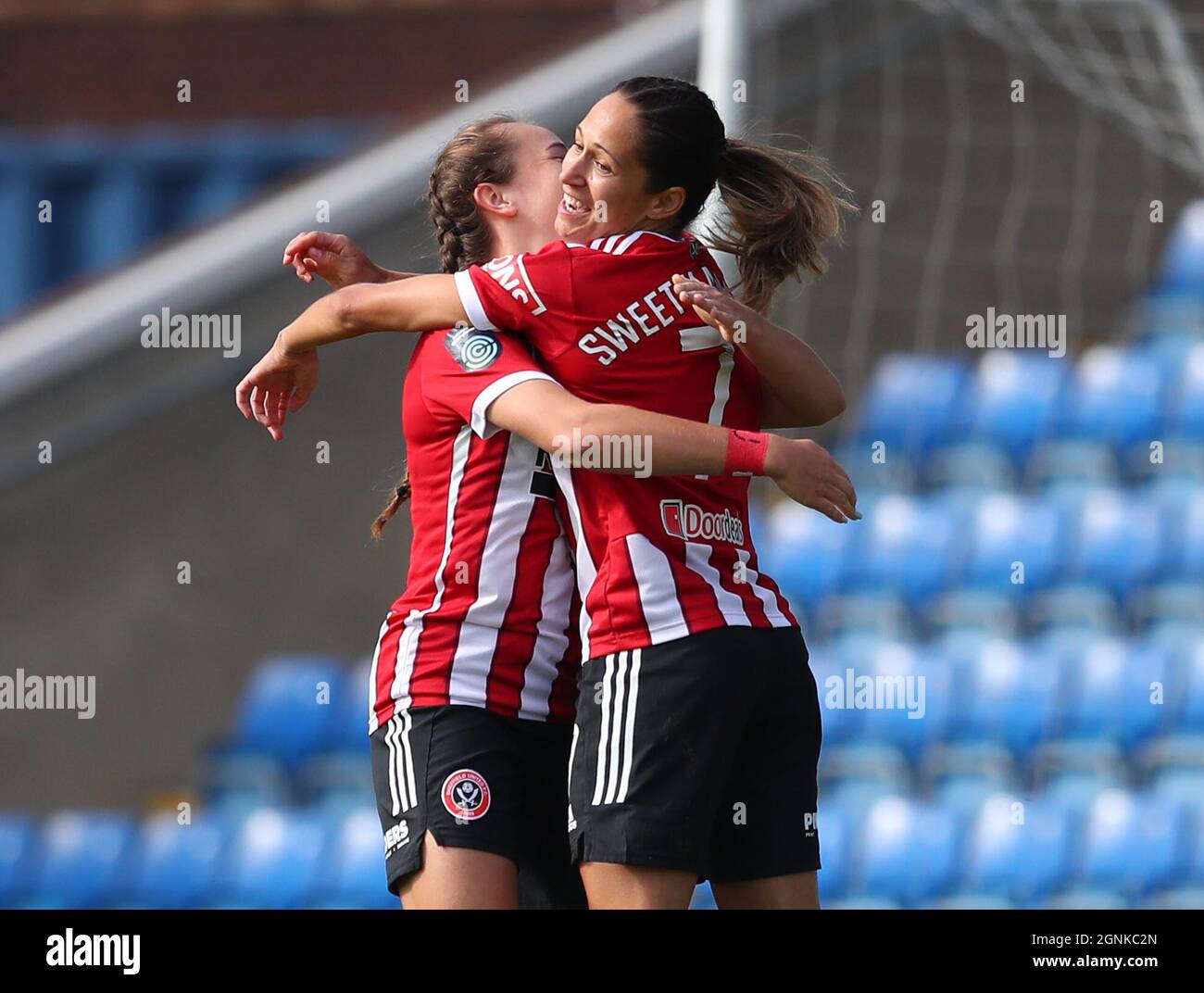 Chesterfield, England, 26th September 2021. Courtney Sweetman-Kirk of ...