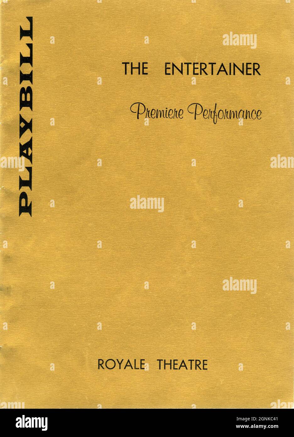 Front Cover of the Programme for the US Premiere Performance on ...