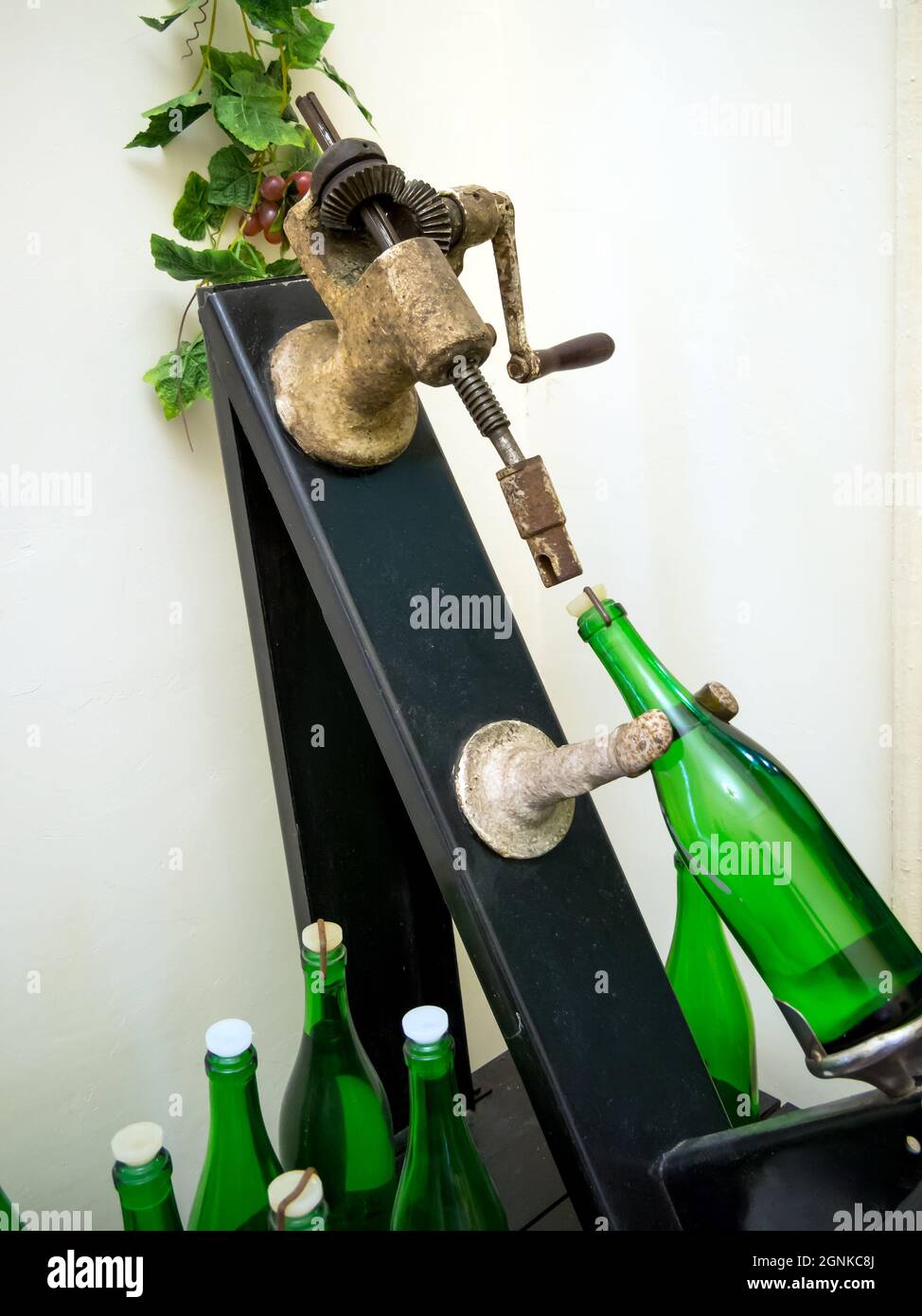 Manual champagne bottle capper Stock Photo - Alamy
