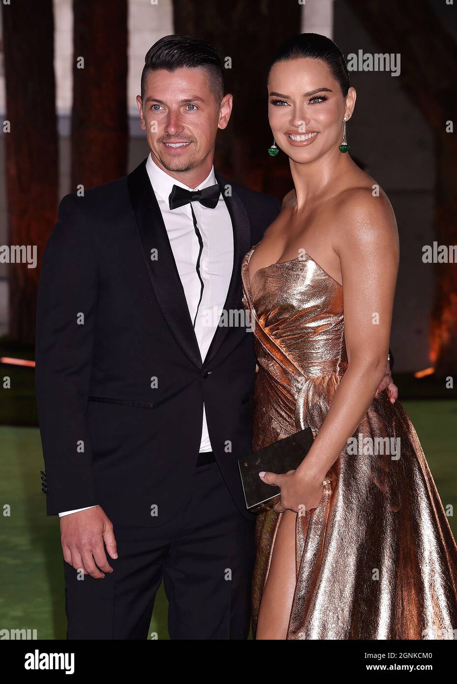 LOS ANGELES, CA - SEPTEMBER 25: Andre L III (L) and Adriana Lima attend ...