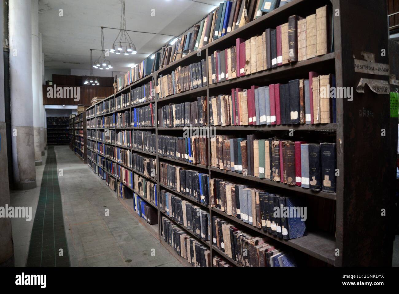 Dhaka, Bangladesh. 26th Sep, 2021. Books are seen on shelves in the ...