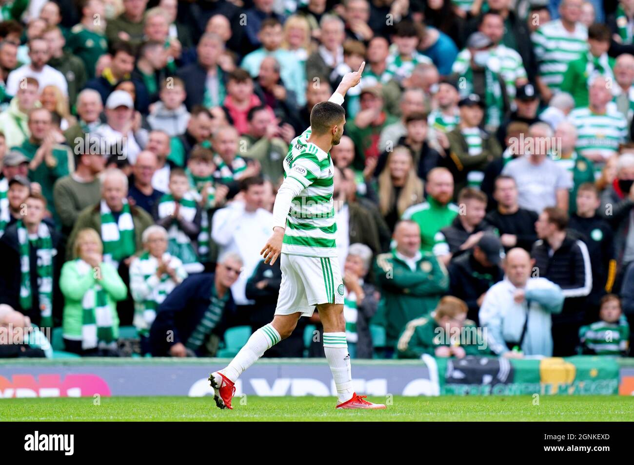 Celtic's Liel Abada celebrates scoring their side's first goal of the ...
