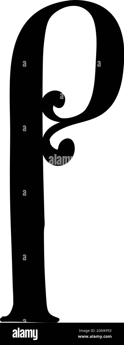 Latin letter P. Vector. Logo for the company. Icon for the site ...