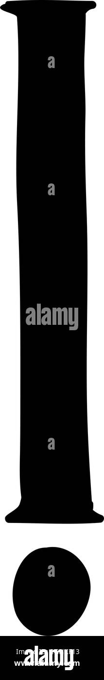 Gothic style exclamation mark. Vector. Alphabet. Punctuation mark ...