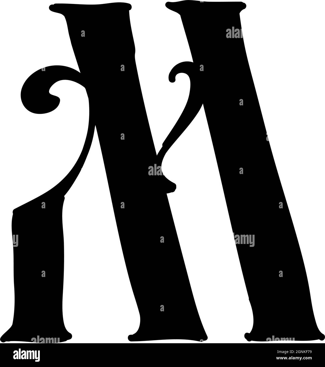 Latin letter M. Vector. Logo for the company. Icon for the site ...