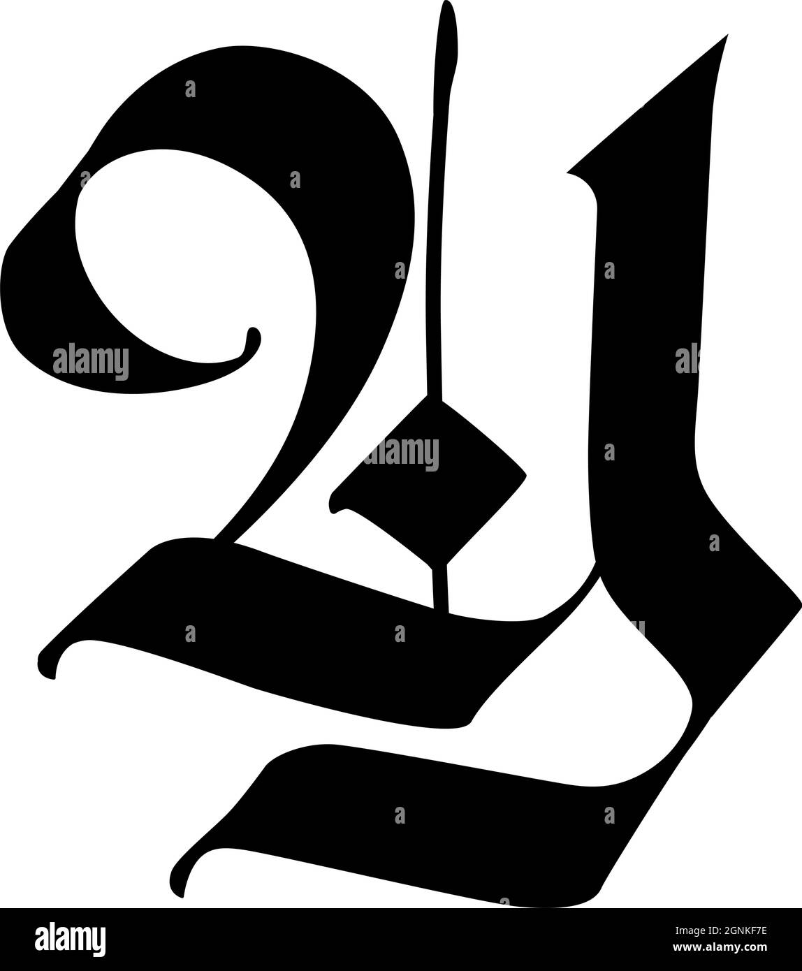 The letter C in the Gothic style. Vector. Alphabet. The symbol is ...