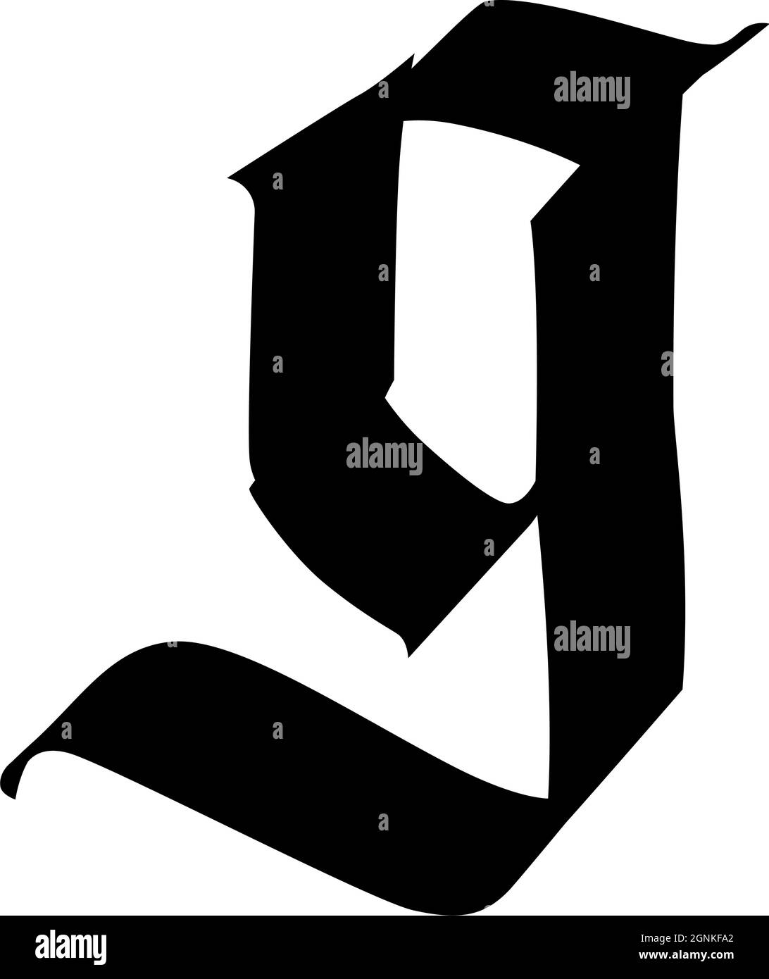 Gothic D Calligraphy