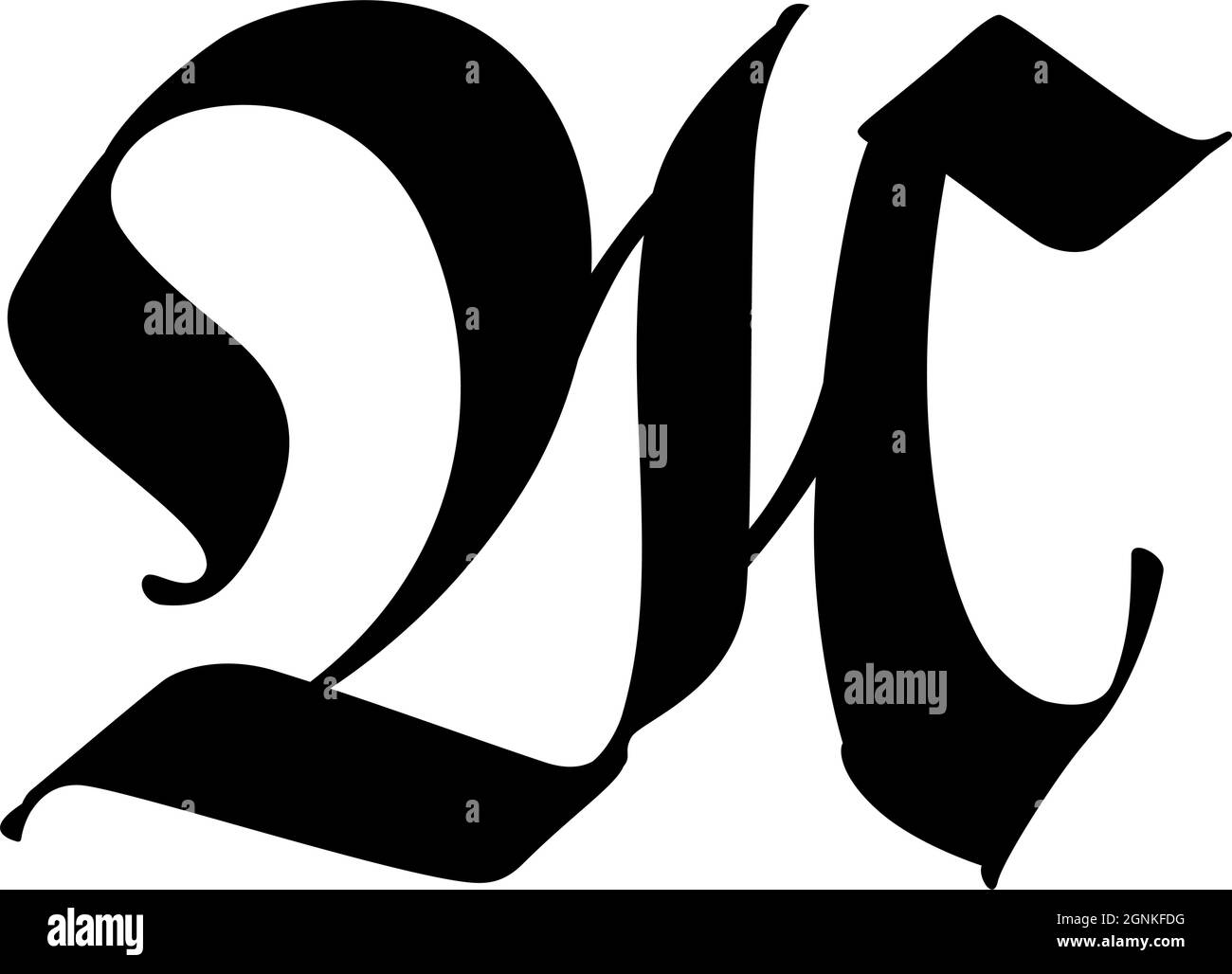 Goth alphabet Stock Vector Images - Alamy