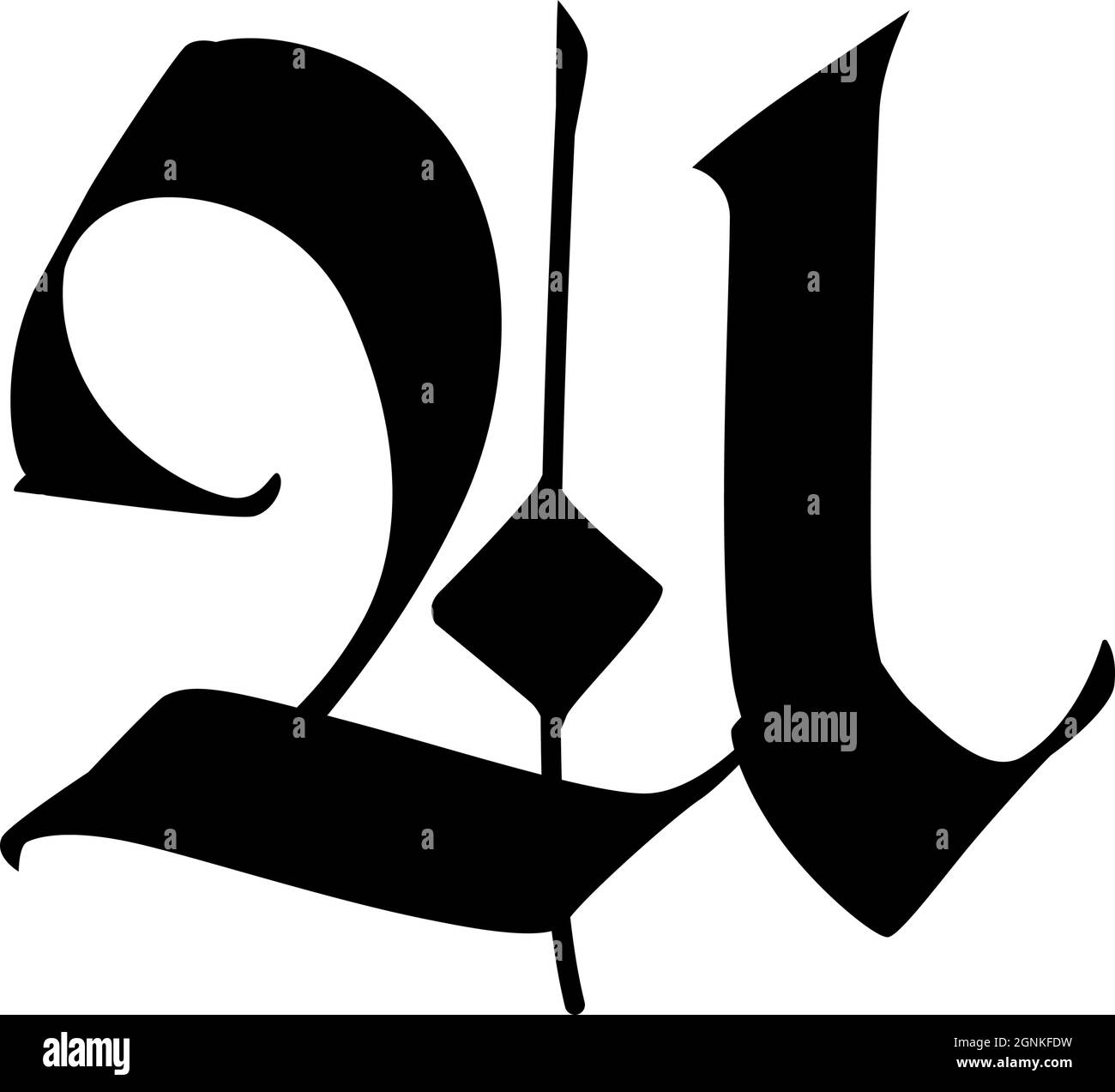 Goth alphabet Stock Vector Images - Alamy