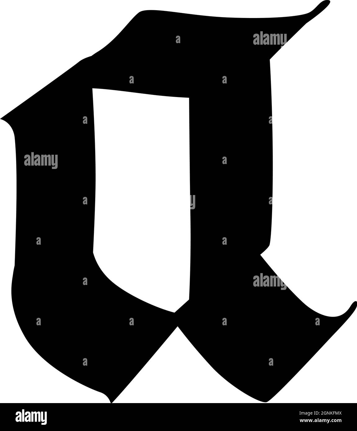 The letter A in the Gothic style. Vector. Alphabet. The symbol is ...