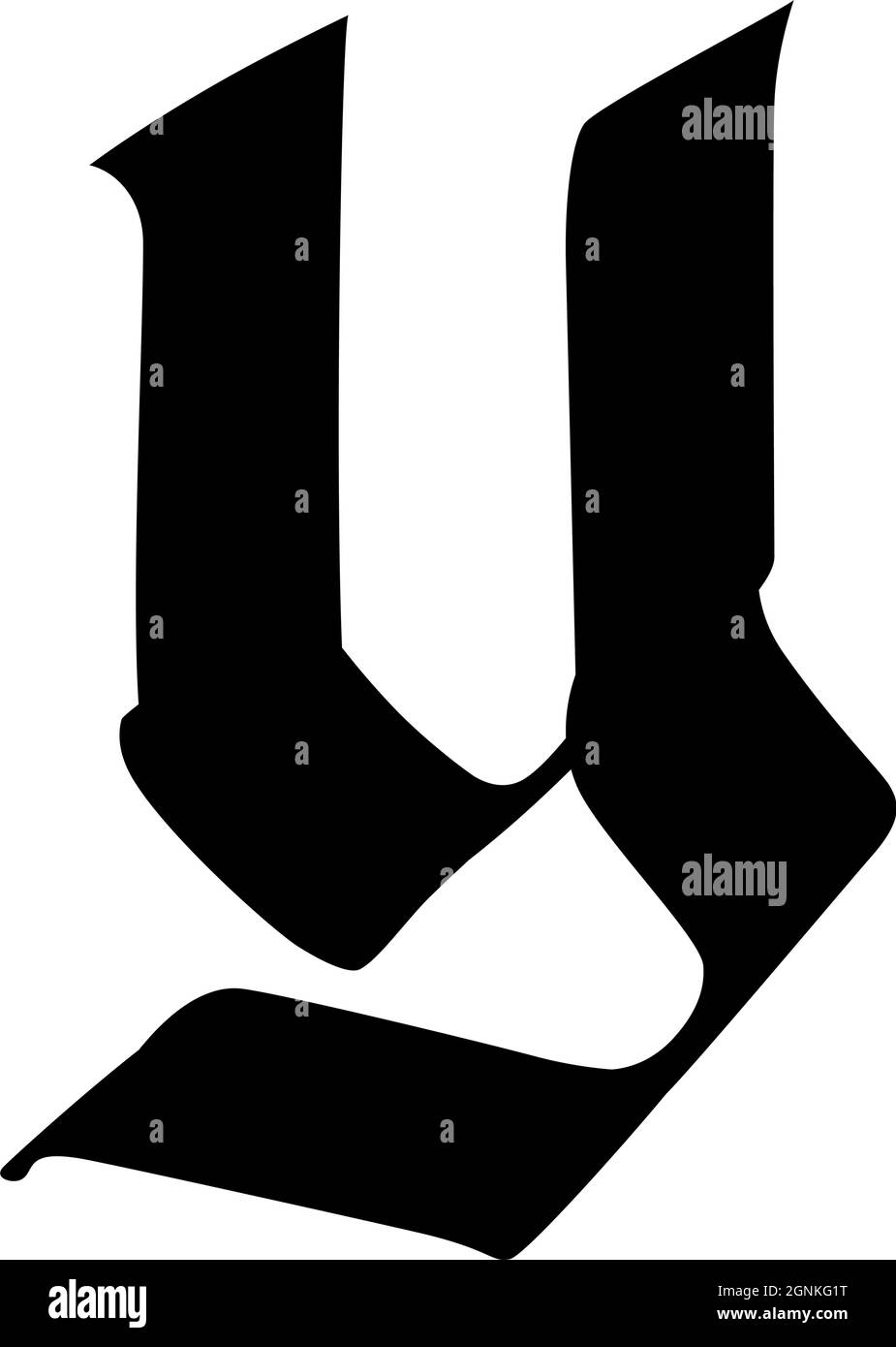 The letter C in the Gothic style. Vector. Alphabet. The symbol is ...