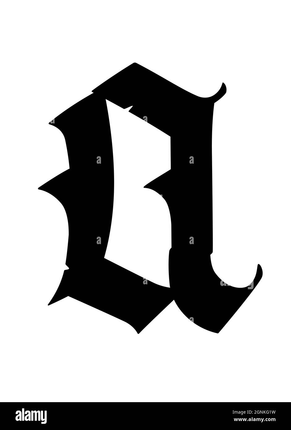Letter A in the Gothic style. Vector. Alphabet. The symbol is isolated ...