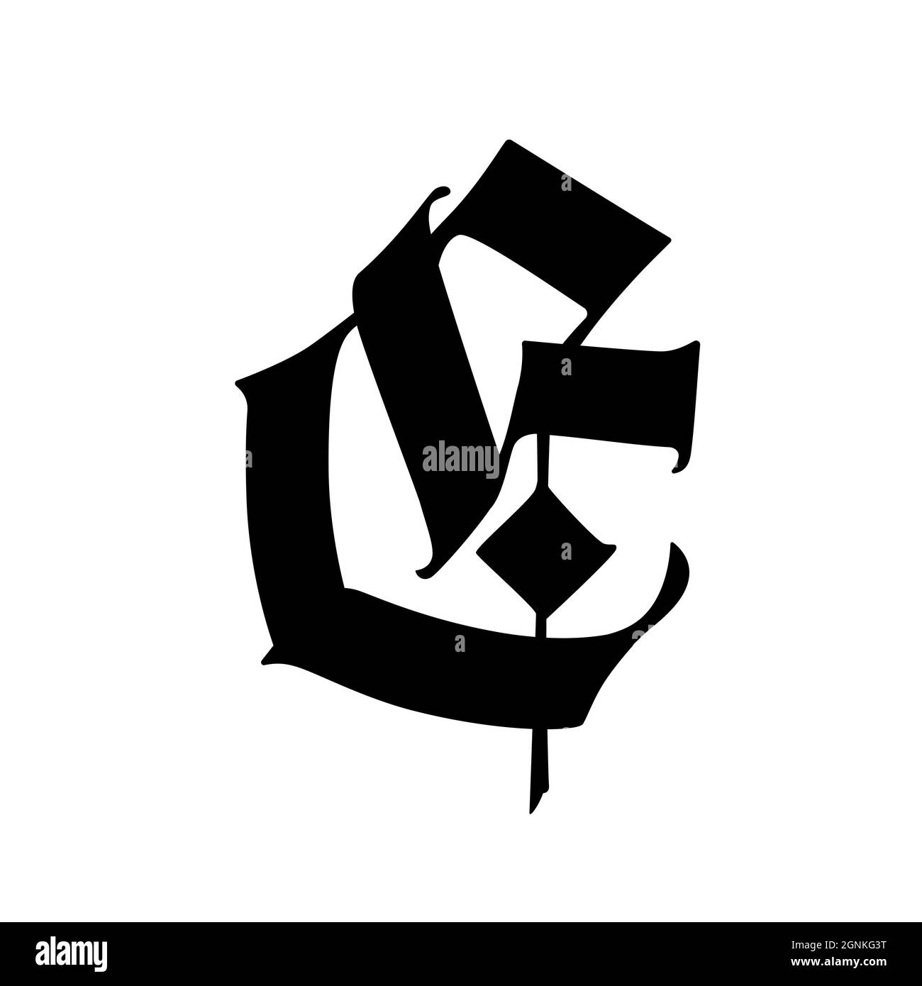 Calligraphy Letter E