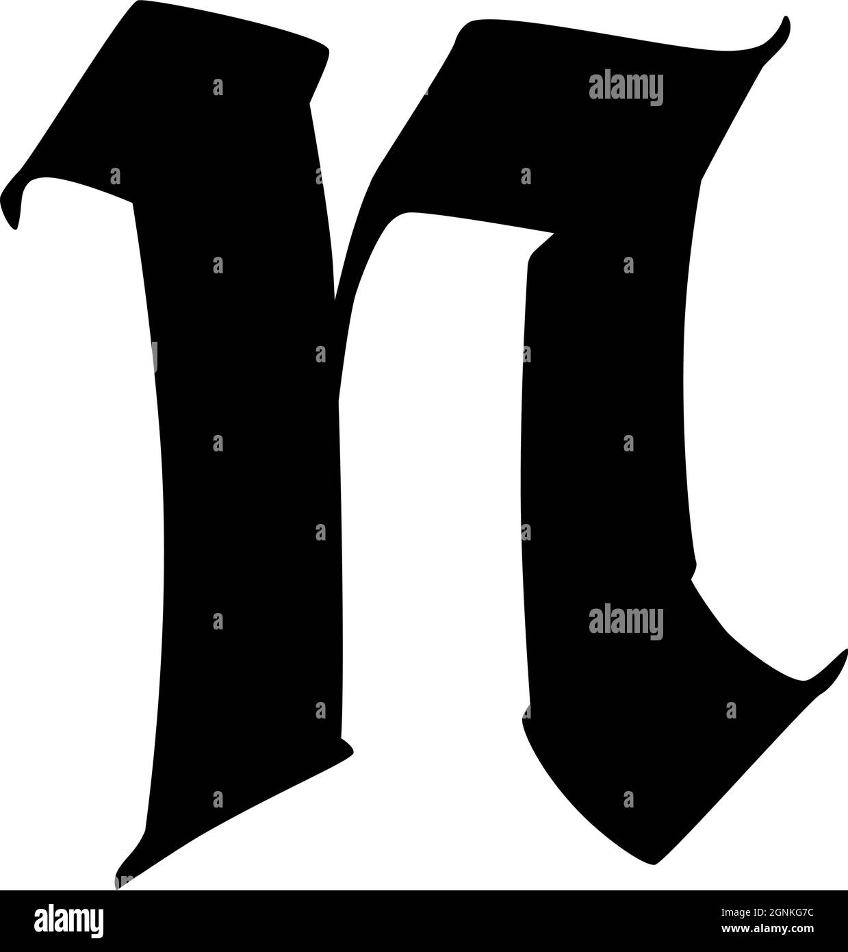 The letter P in the Gothic style. Vector. Alphabet. The symbol is ...
