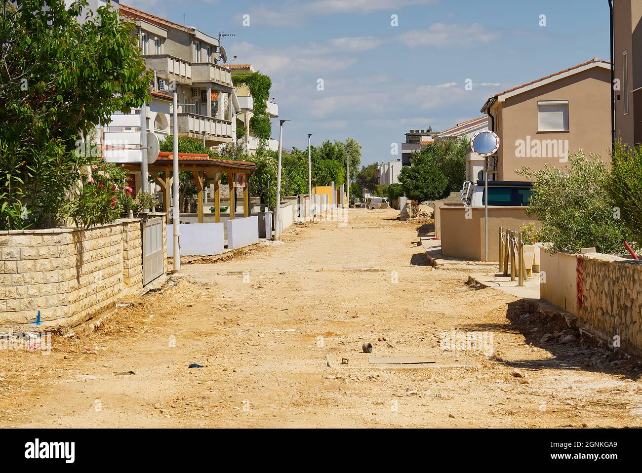 Construction of road. Reconstruction of the district road Stock Photo ...